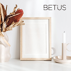 Betus 11x14 White Picture Mats, Acid Free, 1/16 Inches Thickness, White Core Bevel Cut Frame Mattes for 8x10 Pictures - Pack of 10