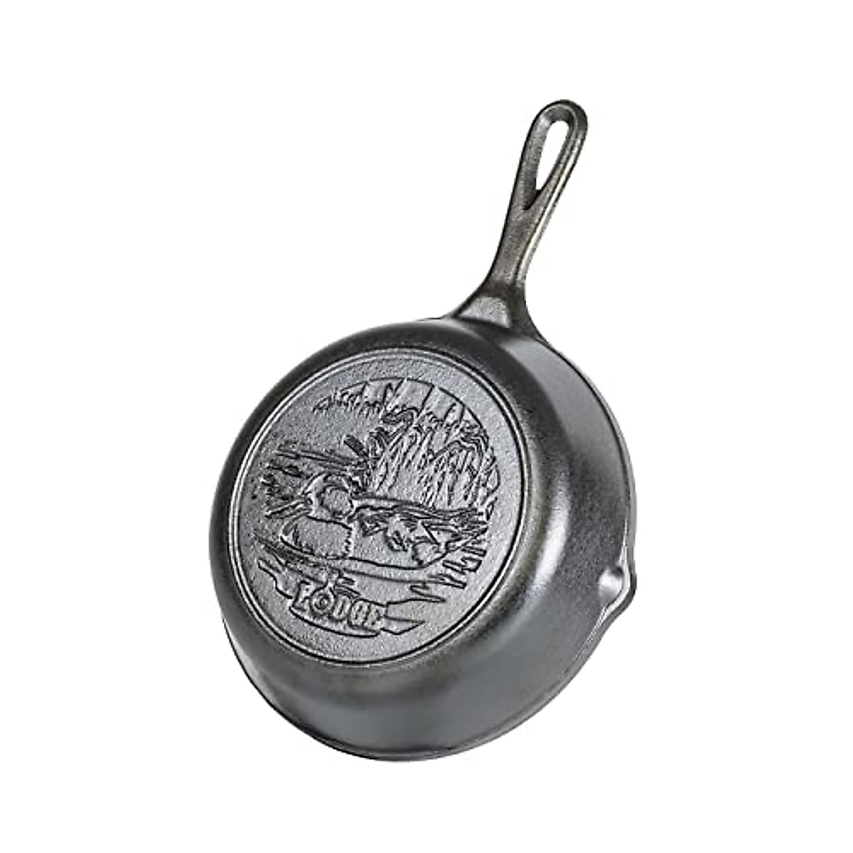 Lodge Wildlife Series - 8 Inch Seasoned Cast Iron Skillet with Duck Scene