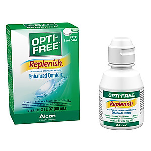 OPTI-FREE Replenish Multi-Purpose Disinfecting Contact Lens Solution, 2 oz (Pack of 6)