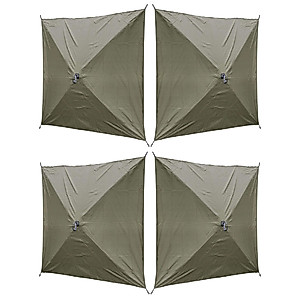 CLAM Quick Set Screen Hub Green Tent Wind & Sun Panels, Accessory Only (4 Pack)