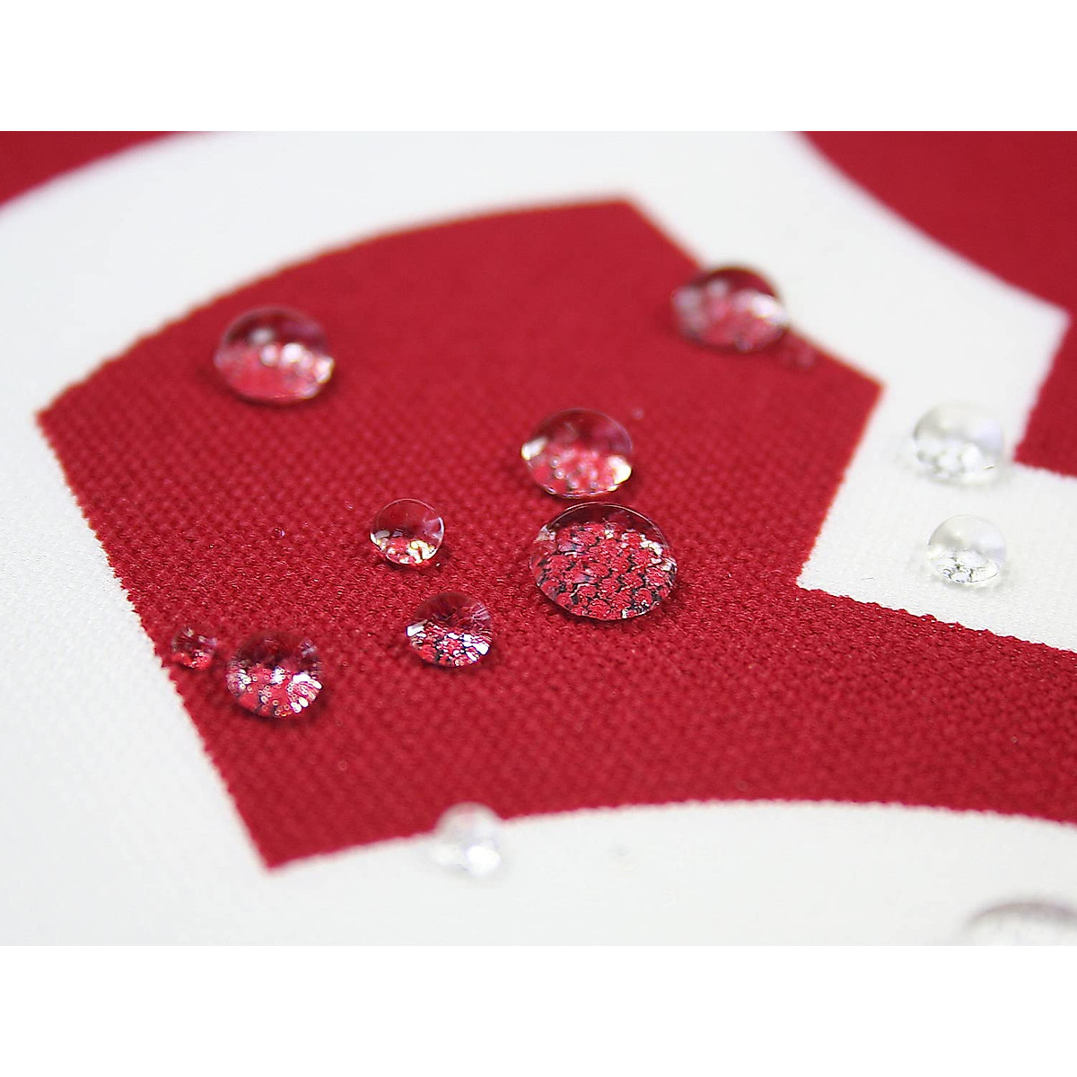 FBTS Prime Pack of 2 Outdoor Waterproof Decorative Throw Pillow Covers for Patio Furniture, 18x18 Inch Fade Resistant Patio Garden Cushions for Couch Bed Sofa, Geometric Red