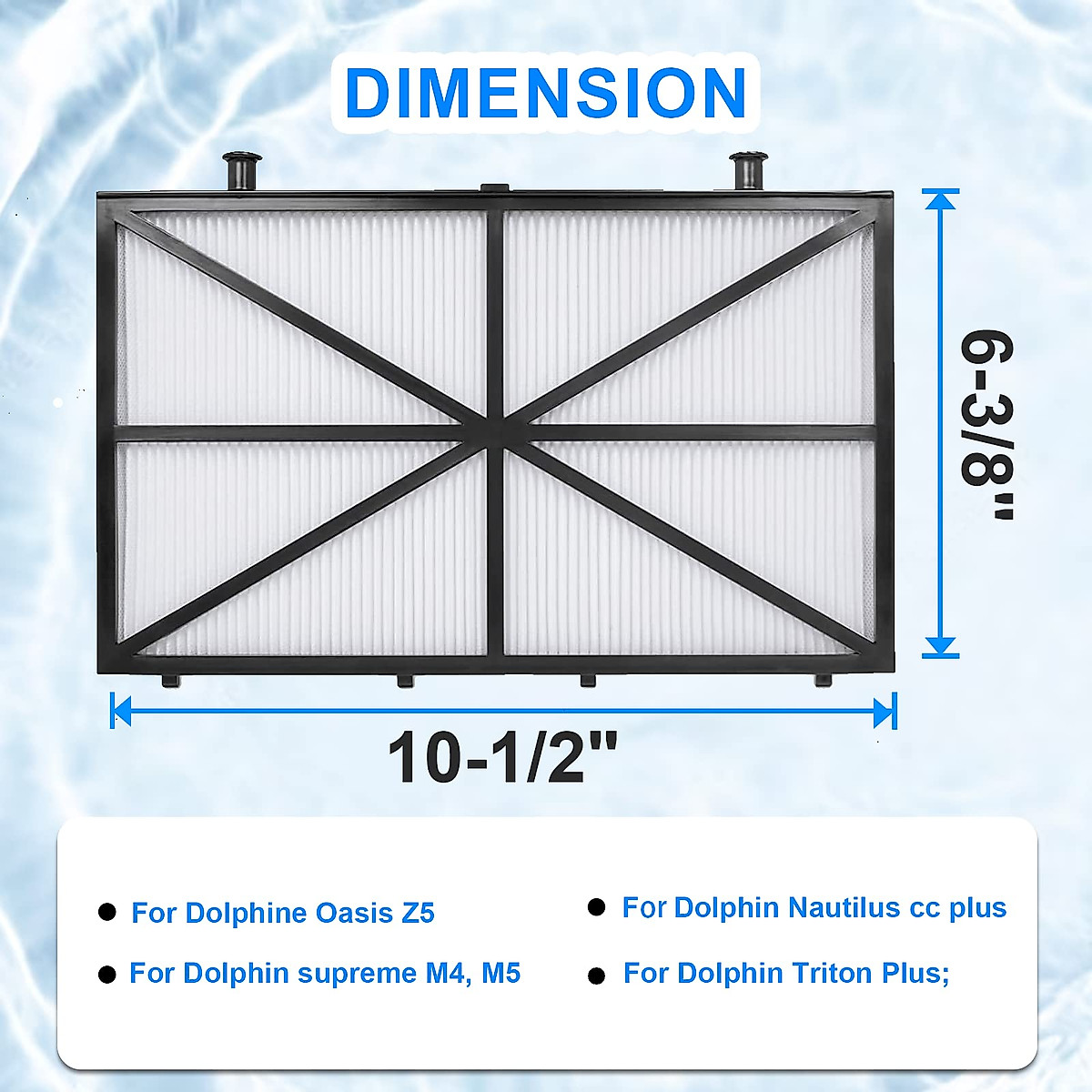 Ultra Fine Filter Cartridges 9991432-R4 Robotic Pool Cleaner Filter Parts Compatible for Dolphin Nautilus Plus, Nautilus CC Plus, Triton Plus, Supreme M4, Supreme M5, M200, M400, M500