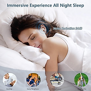 Bluetooth Sleep Earbuds, Noise Blocking Small Buds for Sleeping, Wireless Sleep Headphone Comfortable Fit, Invisible and Skin-Soft in-Ear Designed for Side Sleepers, Insomnia, Snoring, Work, Leisure