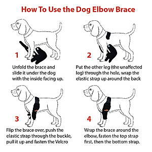 NeoAlly Dog Elbow Brace Protector Pads for Canine Elbow and Shoulder Support Elbow Hygroma, Dysplasia, Osteoarthritis, Elbow Calluses, Pressure Sores and Shoulder Dislocation (Left Leg, Large)