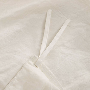 EMME White Cotton Duvet Cover Queen Size 3-Piece Set Soft Cotton Bedding Comforter Cover Full Size with 2 Pillow Shams Solid Color (White, Full/Queen)