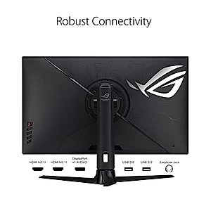 ASUS ROG Strix 32” HDMI 2.1 DSC Gaming Monitor (XG32UQ) - 4K UHD (3840 x 2160), Fast IPS, 160Hz, 1ms, G-SYNC compatible, FreeSync Premium Pro, DisplayPort, USB, HDMI, DisplayHDR600, Variable Overdrive