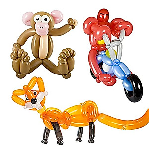 100 Premium Twisting Balloons – Refill Kit for Balloon Animals Art. Long Sculpting balloons for Professionals