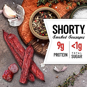 Duke's Beef Original Smoked Shorty Sausages, Keto Friendly Snack, 4 oz.