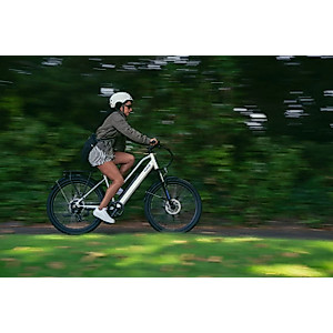 Hurley J-Bay E Electric E-Bike, 7 Speed, Disc Brakes (Silver, M / 16" Fits 5'2″-5'10″)