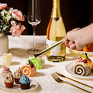 Crumbers for Servers, Table Crumb Sweepers Bread Crumber Cleaner Stainless Steel Table Crumbers for Tablecloth in Restaurants and Homes, Servers, Waiters, Waitresses Tool Accessories(Gold, 10)