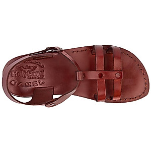 Holy Land Market Unisex Adults/Children Genuine Leather Biblical Sandals/Flip Flops/Slides/Slippers (Jesus - Yashua) Peter The Fisherman