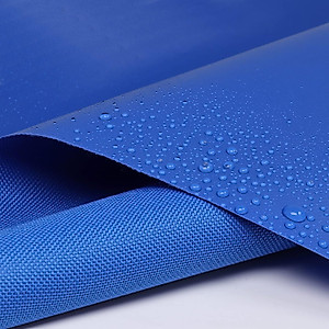 Canvas Waterproof Marine Fabric 600D 80" L×60" W Cordura Material with Water-Resistant PVC Backing Outdoor/Indoor Canvas Awning Fabric for Sunbrella Boat Outdoor Tent Cushion 60" Wide, Blue