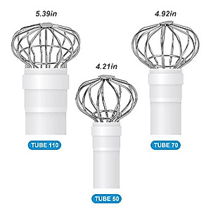 Tissting Gutter Balloon Guard Filter Stainless Steel Gutter Guard Downpipe Outlet Leaf Guard Floor Drain for Roof, Balcony, Yard, Garden(Tube 50)