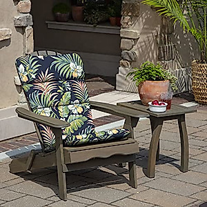 Arden Selections Outdoor Adirondack Cushion 17 x 20, Simone Blue Tropical