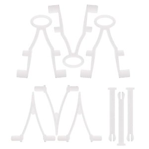 U.S. Pool Supply 9 Piece Pool Accessory Butterfly V Clips & Locking Pins Replacement Set - 3 EZ & 3 Standard Pole Attachment Clips for Skimmer Net, Leaf Rake, Brush - 3 Vacuum Head Handle Locking Pins