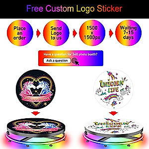 ZTGYGY 360 Photo Booth Machine 80cm for 3 People with Flight Case, Free Custom Logo,Remote Control Automatic 360 Spin Camera Booth Selfie Platform for Parties (80cm/31.5“ + Flight Case)