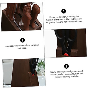 HONMEET 1pc Knife Holder Utensils Utensil Holder Drawer Desktop Drawer Plastic Storage Rack Sharpening Holder Cutlery Block Holder Kitchenware Storage Rack Household Cutter Rack Shelf