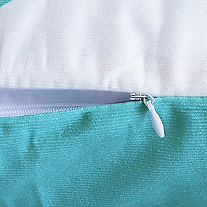 Bonhause Modern Tropical Hawaii Pillow Covers 18x18 Inch Set of 4 Outdoor Palm Leaves Decorative Pillows Case Soft Velvet Tropical Decoration for Patio Garden Bed Home Decor