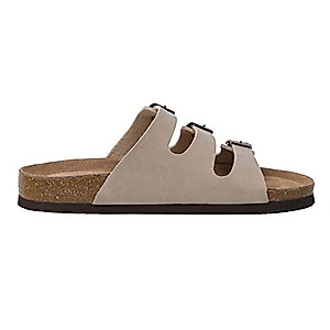 CUSHIONAIRE Women's Lela Cork footbed Sandal with +Comfort, STONE 11