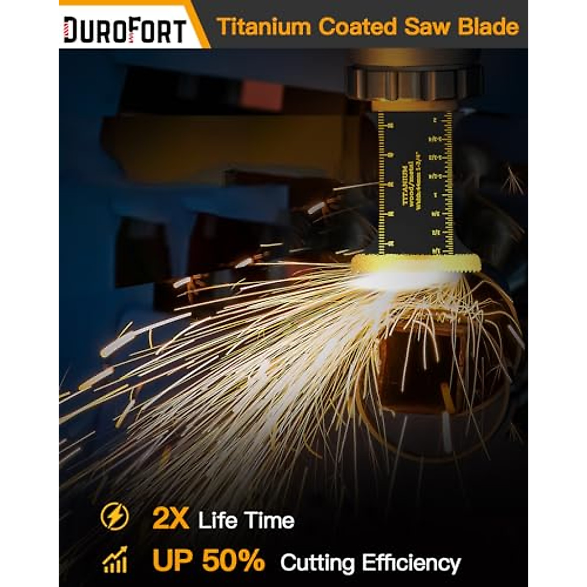 22 PCS Titanium Oscillating Saw Blades, Universal Quick Release Multitool Blades Kits with Sandpaper for Wood Plastics Metal Nails Compatible with Worx Milwaukee Black & Decker Craftsman Ridgid