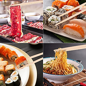 LSGIHFD Disposable Bamboo chopsticks (100PAIRS) Sturdy Smooth,Individually Wrapped Wooden Chopsticks Best for Korean Japanese Sushi & Asian Dishes,chopsticks surface smooth without debris.