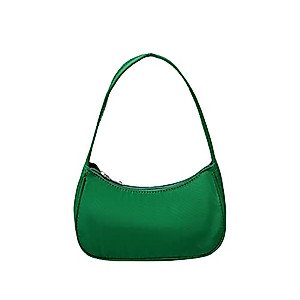 GORGLITTER Women's Solid Shoulder Bags Minimalist Bag Mini Clutch Tote Handbags Green One Size