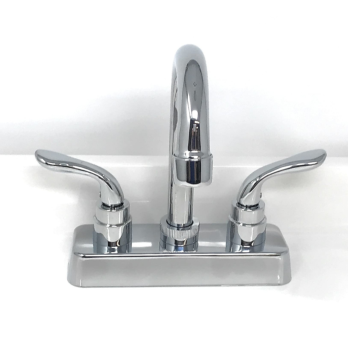 4" Faucet Bathroom Bar Utility Sink Plastic Chromed, 2 ADA Push Handles [PRO-3735P] - Grifo de Plastico de Calidad para baño o cocina