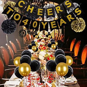 NORTHERN BROTHERS 40th Birthday Decorations Men 40th Birthday Party Decorations Cheers to 40 Years