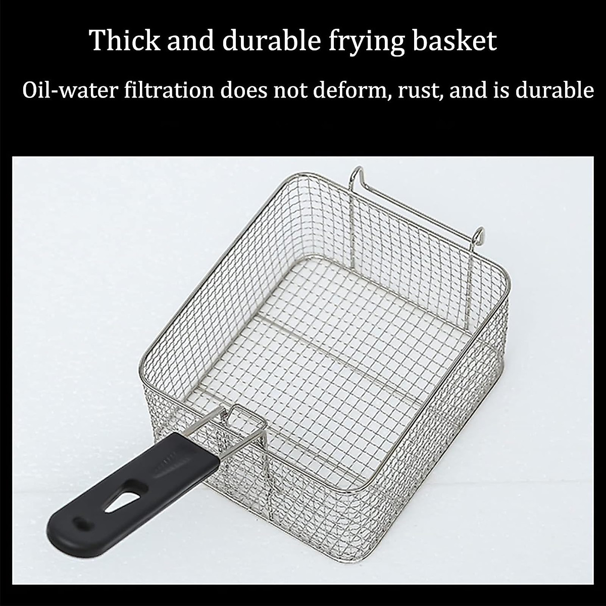 Commercial Deep Fryer, Countertop Oil Fryer with Frying Basket and Lid, Stainless Steel Gas Fryer, For Kitchen Restaurant Home Use