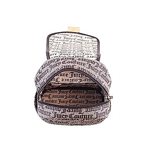 Juicy Couture Pop That Lock Backpack Black/Beige One Size