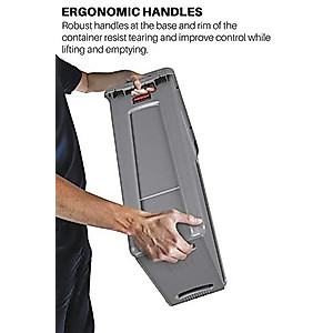 Rubbermaid Commercial Products Slim Jim Trash/Garbage Can with Venting Channels, 23-Gallon, Green, for Kitchen/Office/Workspace, Pack of 4