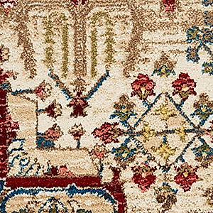 Nourison Revel Floral Ivory 3' x 5' Area -Rug, Easy -Cleaning, Non Shedding, Bed Room, Living Room, Dining Room, Kitchen (3x5)