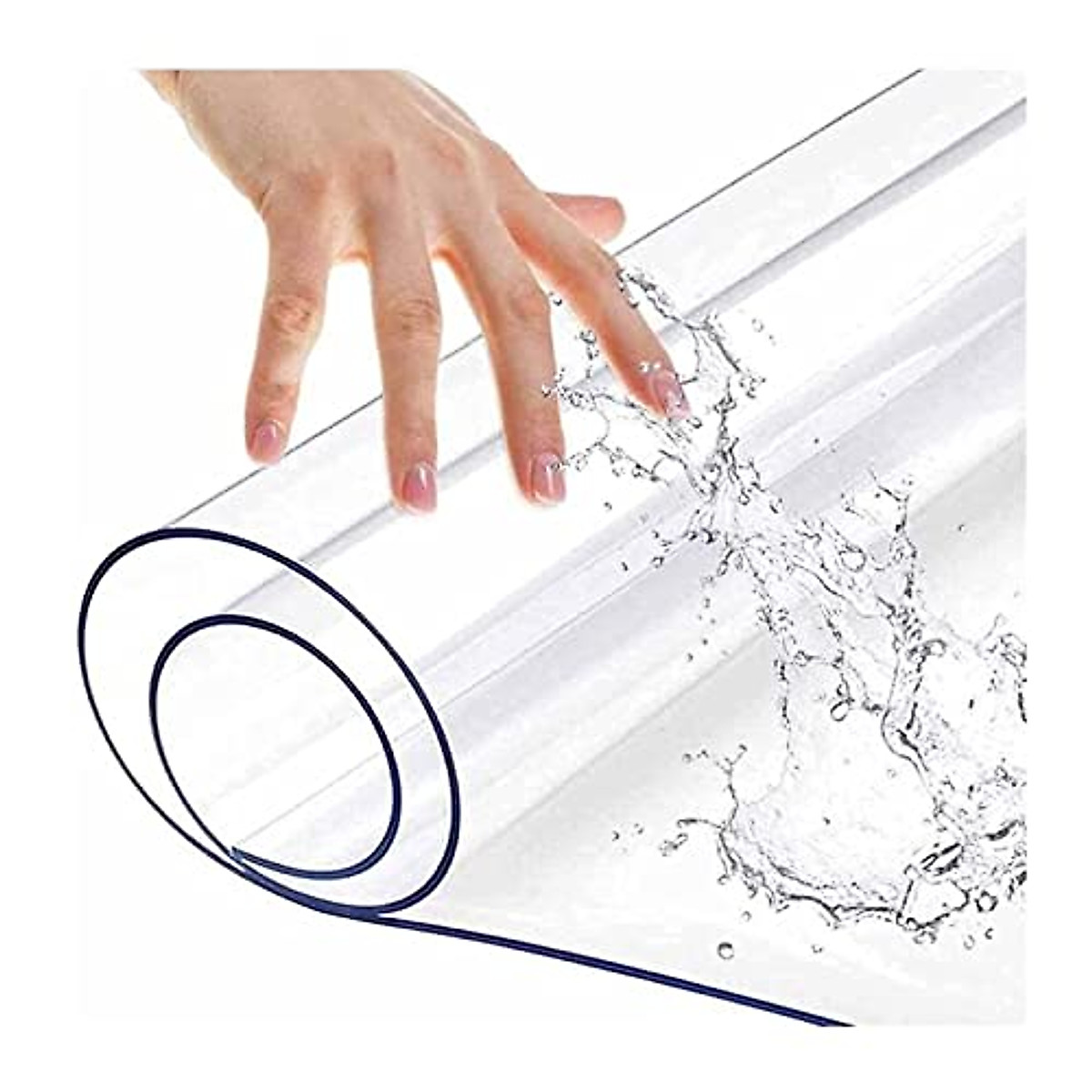 Clear PVC Desk Chair Mat Chair Mat for Hard Wood Floors Clear Rectangle PVC Floor Mat Protector with Lip,1.5mm Thick,80/100/120cm wide, Anti-Oxidation, Can be Cut,Clear Vinyl Plastic Floor Runner Prot