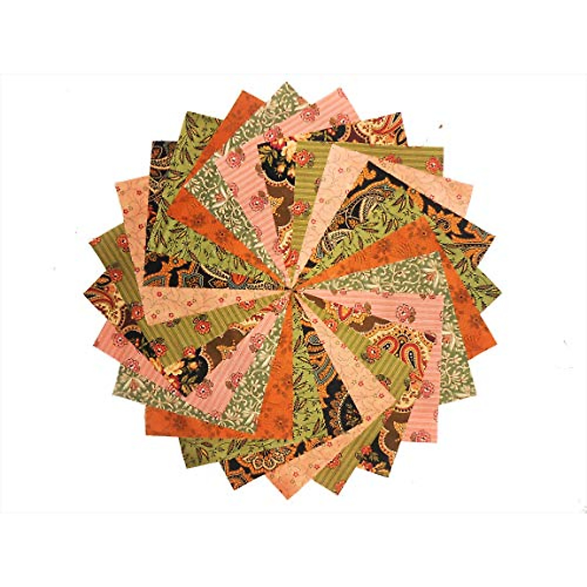 32 5 Inch Beautiful Jacobean Quilting Squares Charm Pack by Andover & QT Fabrics 8 colorways