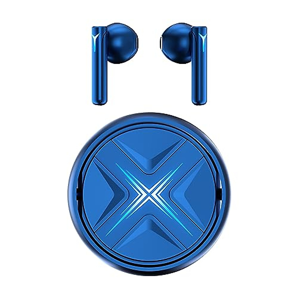 Wireless Earbuds Gaming Earbuds in Ear 5.3 Bluetooth Headphones Sport Ear Buds Bluetooth Earbuds Noise Cancelling Headphones Earphones Wireless Long Esports Cool Stuff Birthday Gifts (Blue)