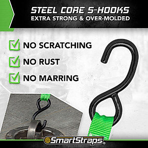 SmartStraps Ratchet Straps - 14ft GRN Premium RatchetX 4pk 1,500lb