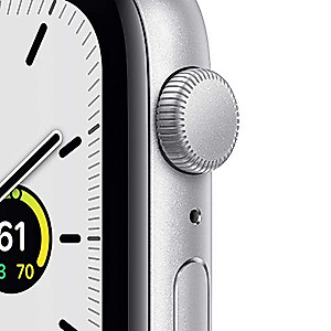 Apple Watch SE (GPS, 40mm) - Silver Aluminum Case with White Sport Band (Renewed)