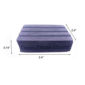 Jiayouy Bass Drum Hoop Guard Neoprene Sponge Foam Hoop Protector Black (2pcs/Pack)