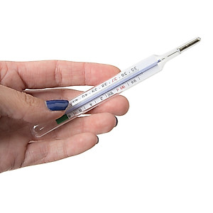 Geratherm Mercury Free Oral Glass Thermometer, Pack of 2