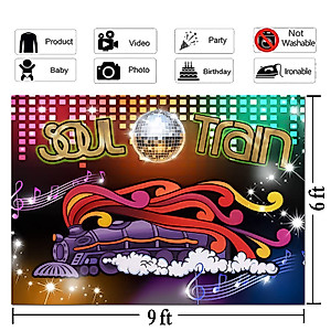 9x6ft 70's and 80's Disco Dancing Prom Party Decor Photo Background 70's Theme Photography Backdrop Neon Glow Photo Background Studio Props Banner
