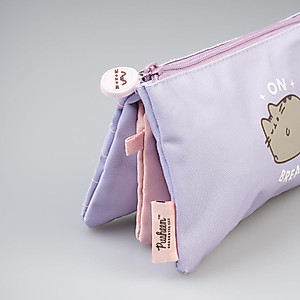 Grupo Erik Pusheen Pencil Case | 3 Compartments Kids Pencil Case. Triple Pocket Pencil Case, Cosmetic Case, Large Pencil Case | Pusheen Cat, Pusheen Gifts, Pusheen Stationery