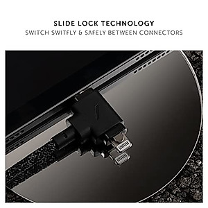 Native Union Belt Cable Duo – 5ft Ultra-Strong Braided Universal Charging Cable – Made with Recycled Materials – 2-in-1 Multi-Device MFi Certified Connectors for Lightning & Type-C Devices (Cosmos)