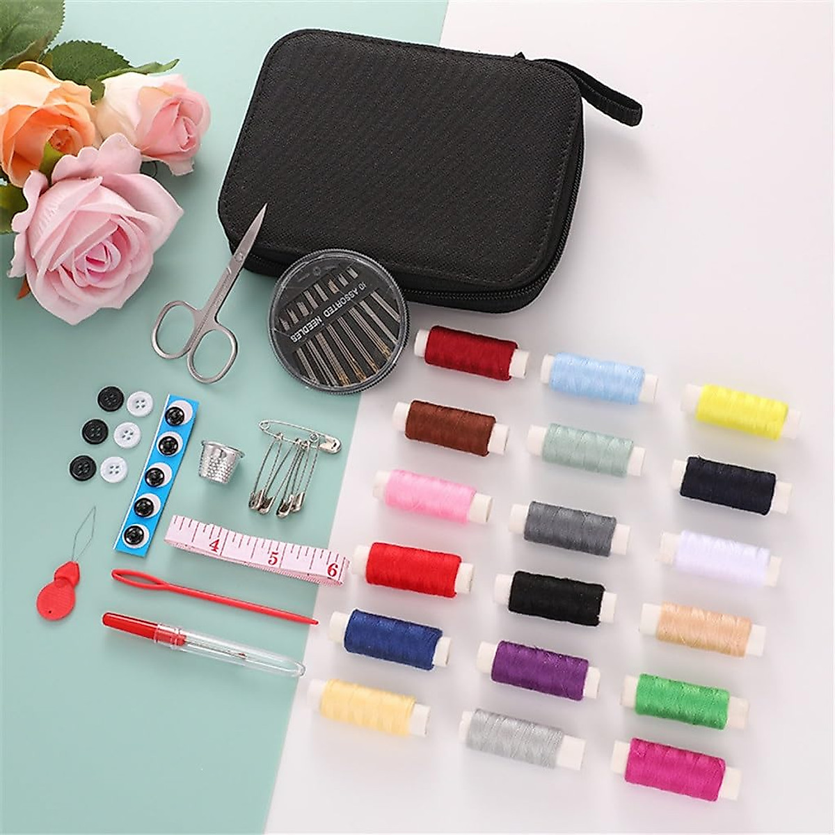 IRDFWH Handbag Portable Needle and Thread Box Set Home Sewing Bag Sewing Tool Needle and Thread Bag