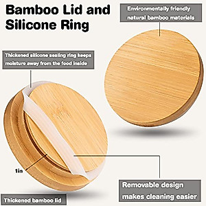 Kitchen Canisters with Bamboo Lids-Set of 3 Food Storage Jar 84/32/15 OZ Airtight Seal Ceramic Containers with Measuring Spoons and Stickers Kitchen Canisters for Coffee/Sugar/Tea/ Farmhouse (black)