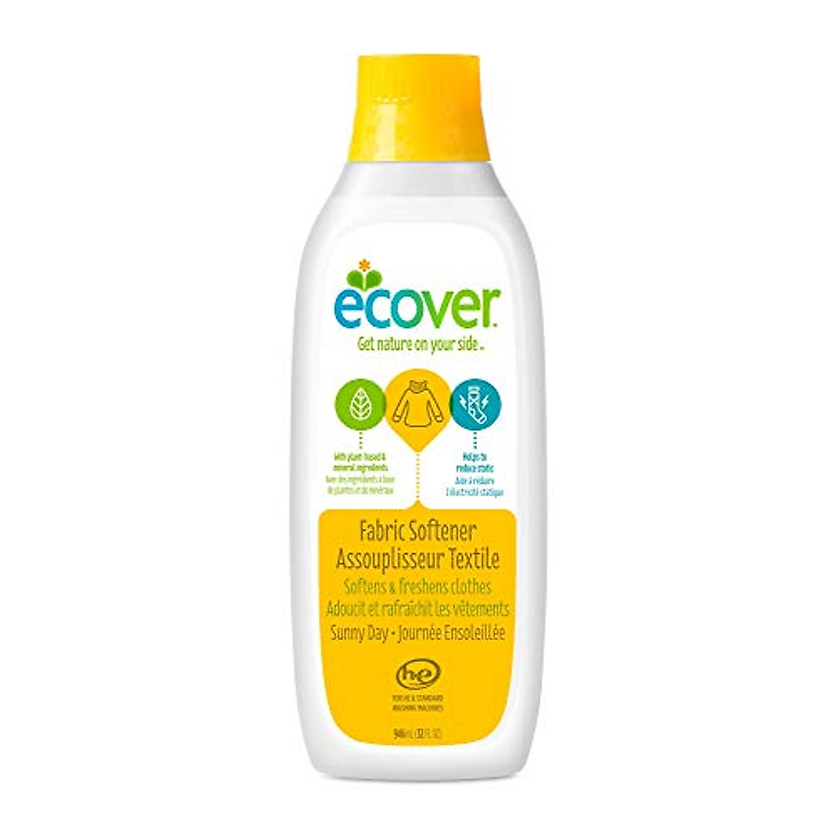 Ecover Fabric Softener Liquid, Sunny Day, 32 Fl Oz, Pack of 12
