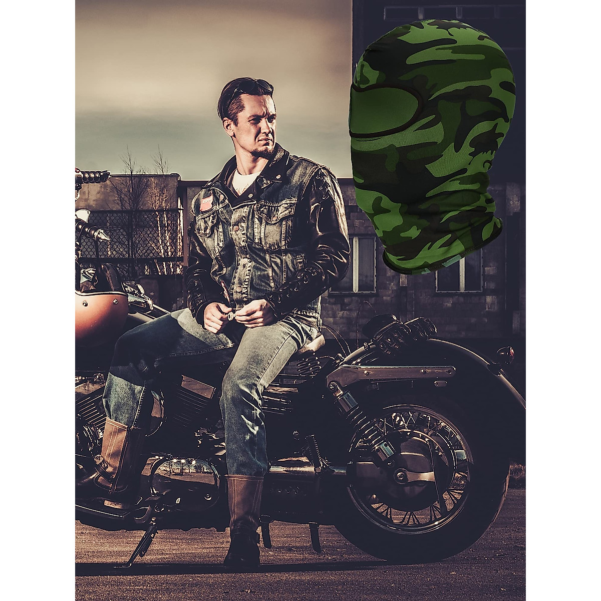 SATINIOR 6 Pieces Ski Mask Full Face Cover UV Sun Protection Balaclava Summer Ice Cooling Neck Gaiter for Men Outdoor Cycling(Fluorescent Colors)