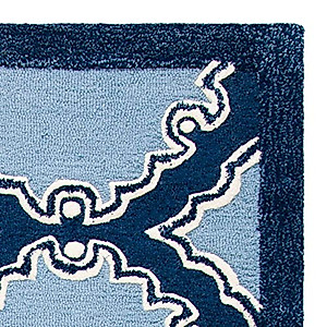 SAFAVIEH Bella Collection 8' x 10' Navy / Blue BEL139B Handmade Premium Wool Area Rug
