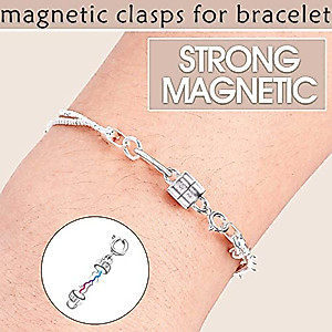 925 Sterling Silver Necklace Clasps and Closures,Gold and Silver Bracelet Clasp Converter for Jewelry Making Supplies,Chain Extender Connector for Small Necklace Bracelet