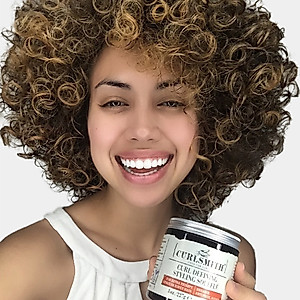 CURLSMITH - Curl Defining Styling Soufflé - Vegan Medium Hold Styling Gel for Wavy, Curly and Coily Hair (8oz)