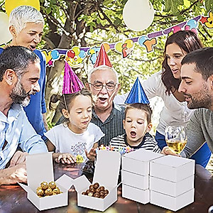 NIGNYA Tiny Gift Boxes 2.16x2.16x0.98 Inch, White Cardboard Tiny Boxes for Gifts 100PCS, Earring Jewelry Gift Boxes White Box for Wrapping Gifts, Small Paper Boxes for Presents